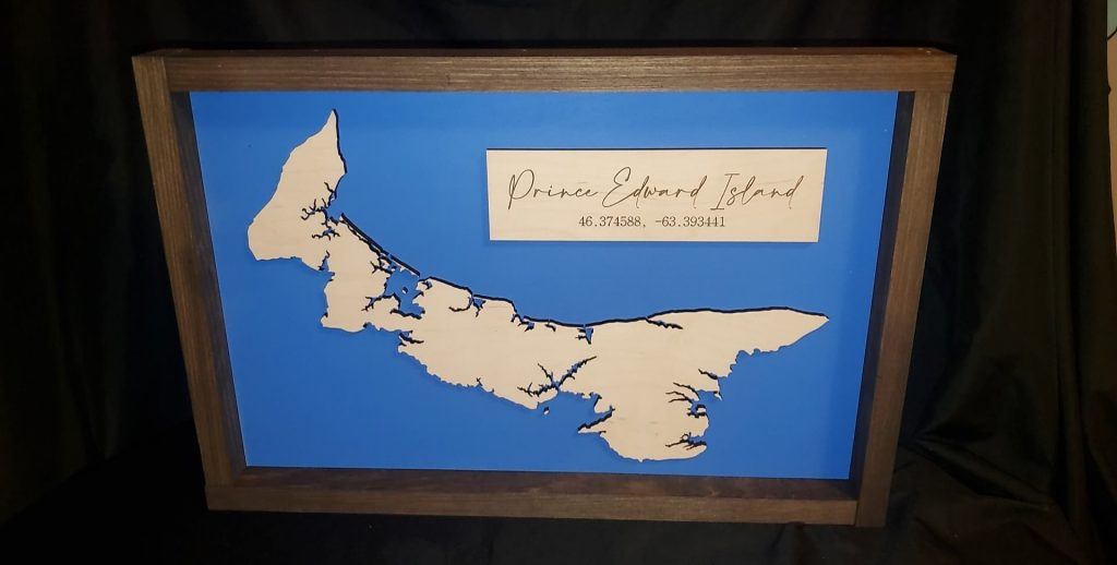 Wooden Map of PEI - Maritime Market
